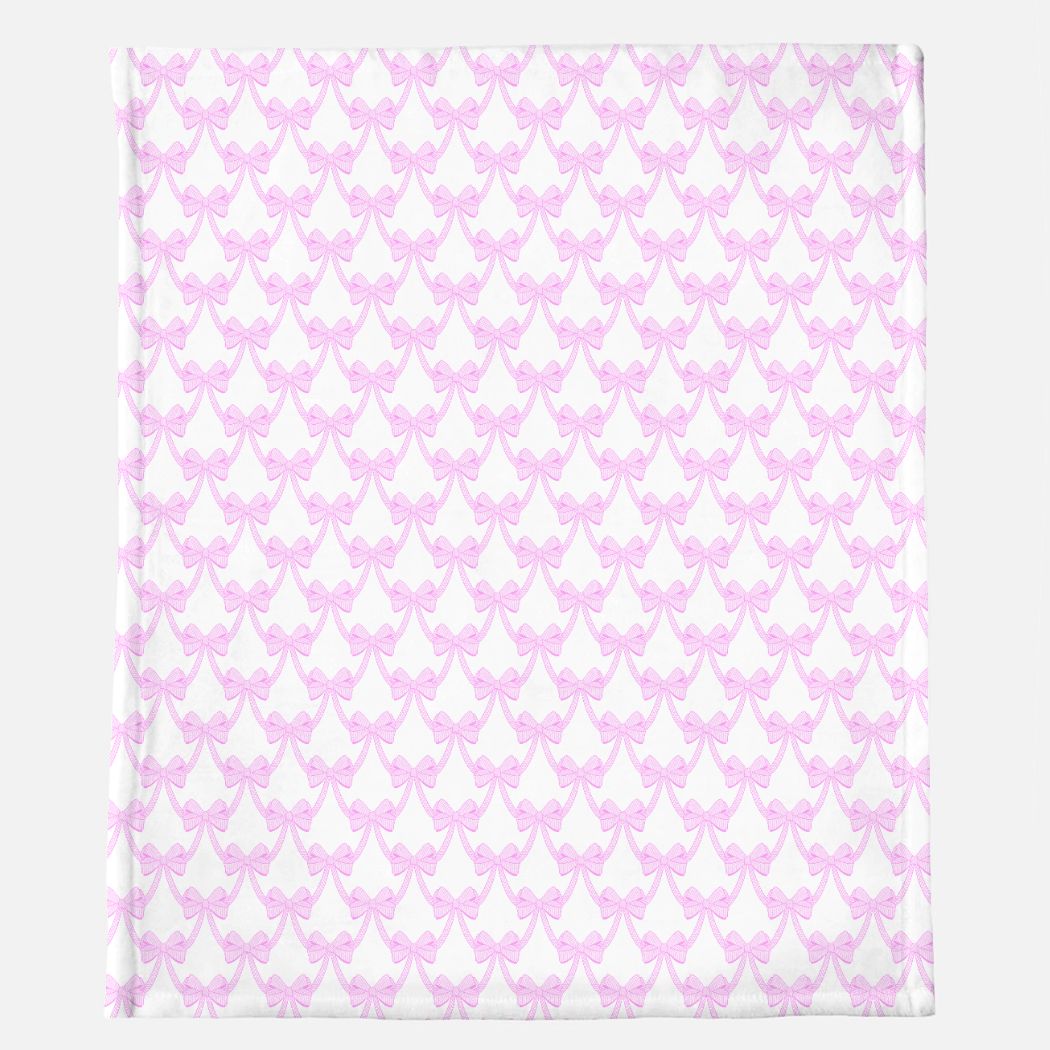 Pink Bow Throw Blanket – Katie Herman Art